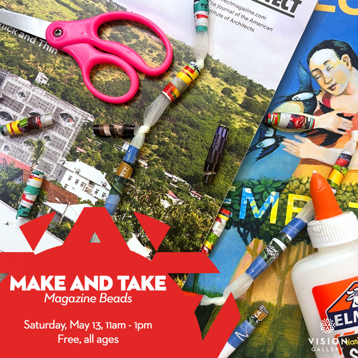 Make and Take: Magazine Beads - Vision Gallery